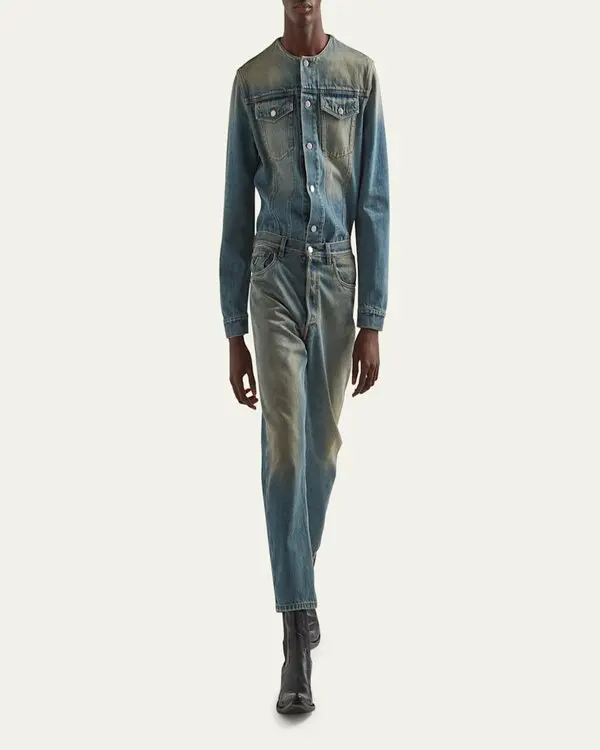 Prada Light Wash Denim Jeans - Light Blue