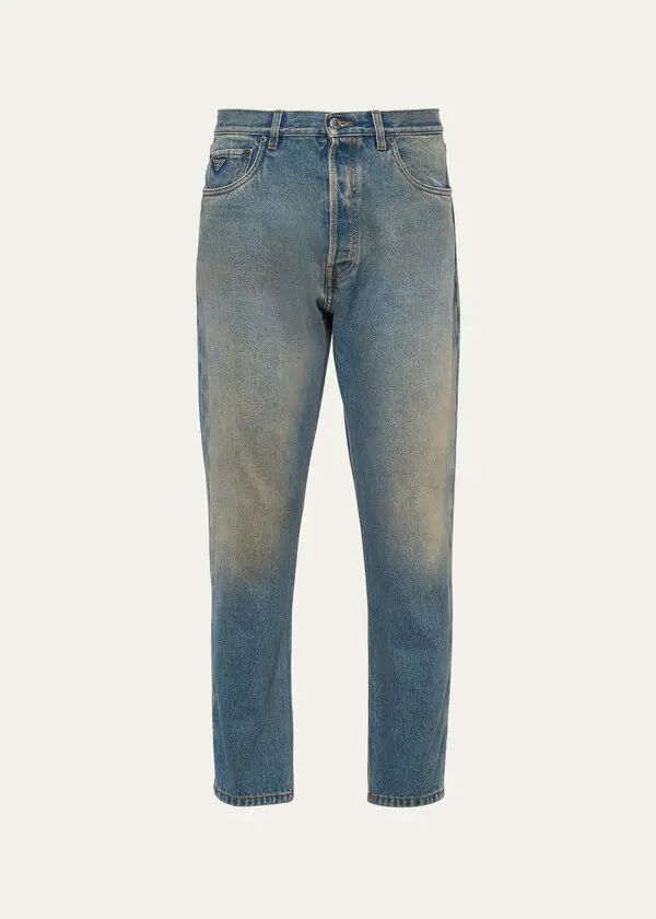 Prada Light Wash Denim Jeans - Light Blue