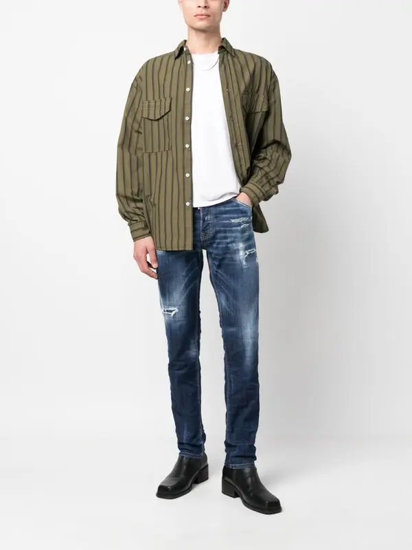 Dsquared2 Slim-fit Distressed Denim Jeans