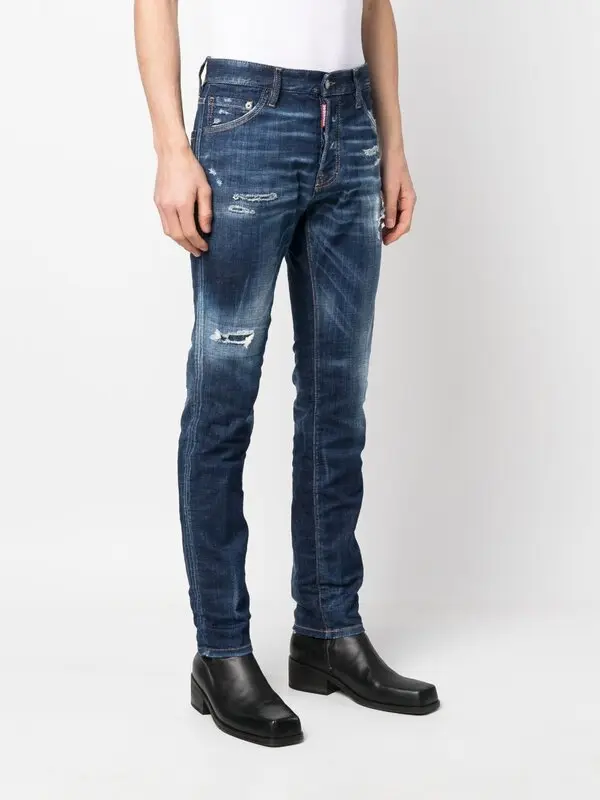 Dsquared2 Slim-fit Distressed Denim Jeans