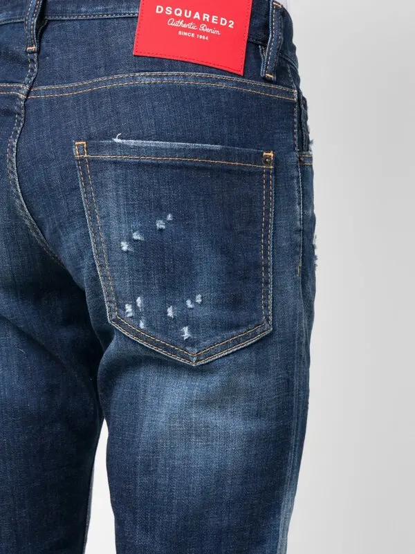 Dsquared2 Slim-fit Distressed Denim Jeans