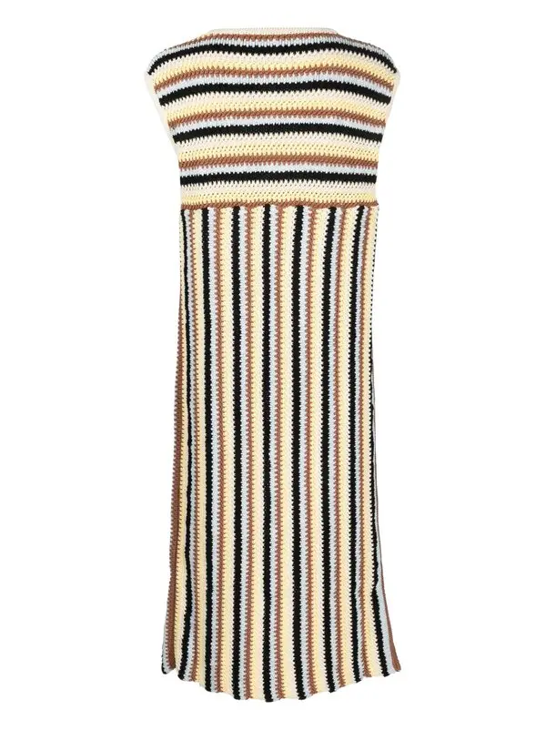 ALYSI Stripe-pattern Knitted Gilet