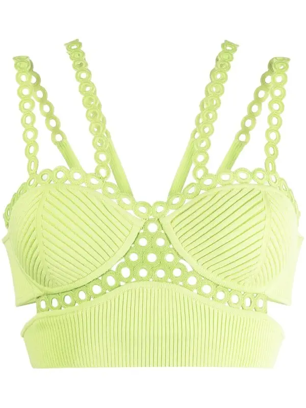 Simkhai Liana Sleeveless Bralette - Green