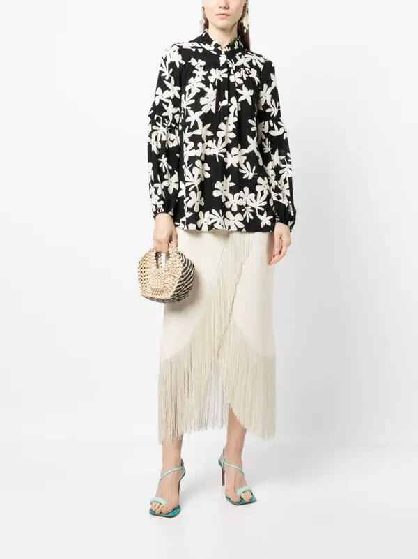LEMLEM Floral-print Ruffled Blouse