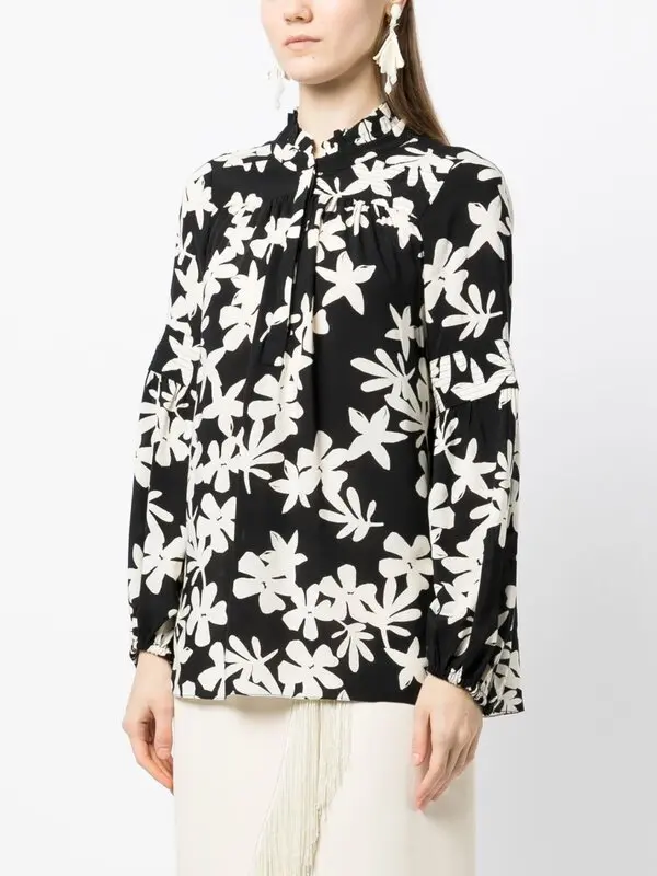 LEMLEM Floral-print Ruffled Blouse