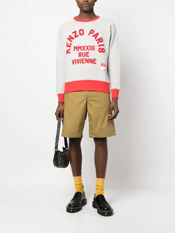 Kenzo Cotton Cargo Shorts - Green