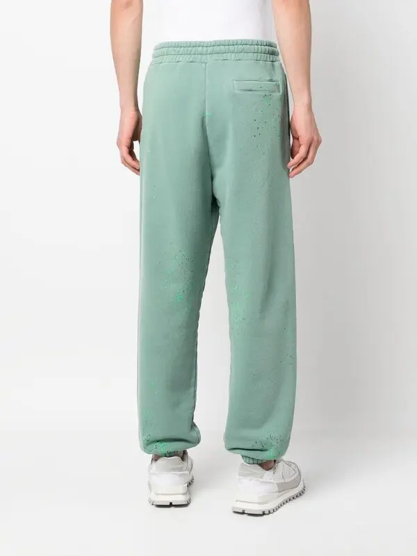 Palm Angels Paint-splatter Track Pants - Green