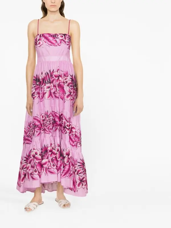 pinko floral print maxi dress PINKO Kermesse floral-print Maxi Dress | Black