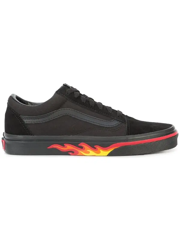 VANS Old Skool Flame Lace-up Sneakers - Black