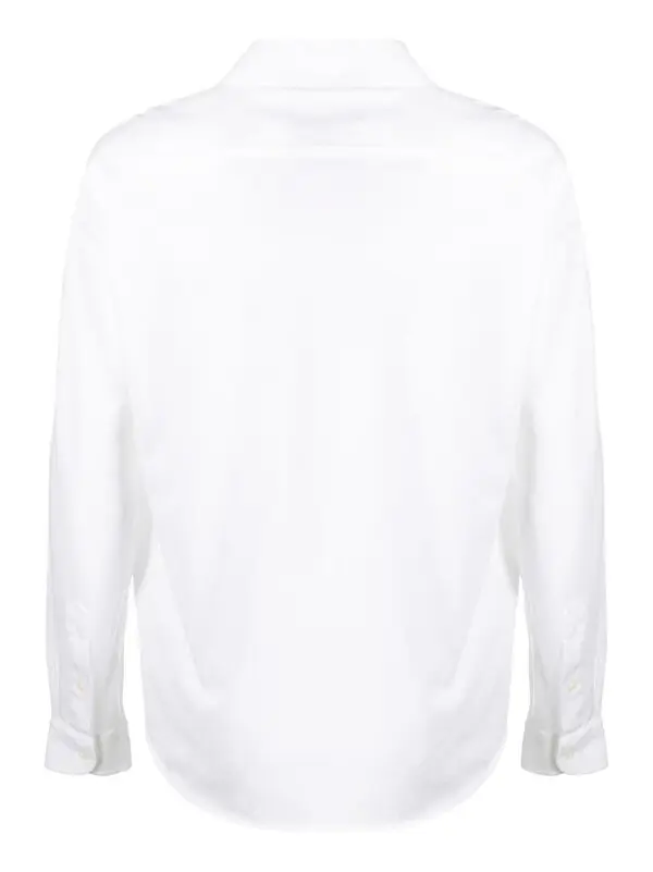 DELL'OGLIO Long-sleeve Cotton Shirt - White