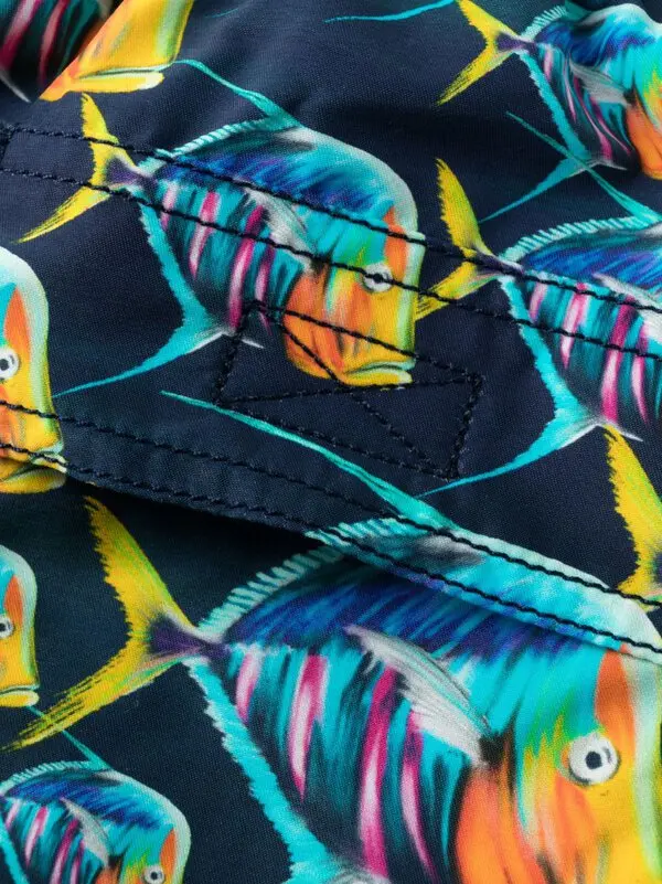 Vilebrequin Moorea Fish-print Swim Shorts - Blue