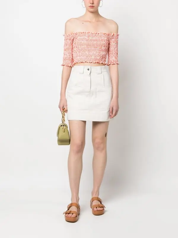 Kenzo Off-shoulder Gingham Top
