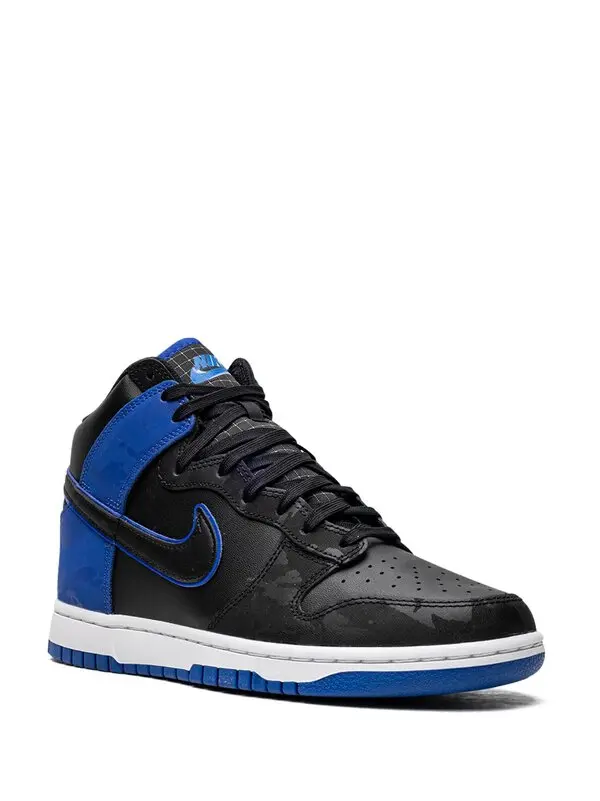 Nike Dunk High Se Camo Royal Sneakers - Black