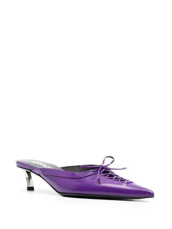 Versace Pin-point 50mm Mules - Purple
