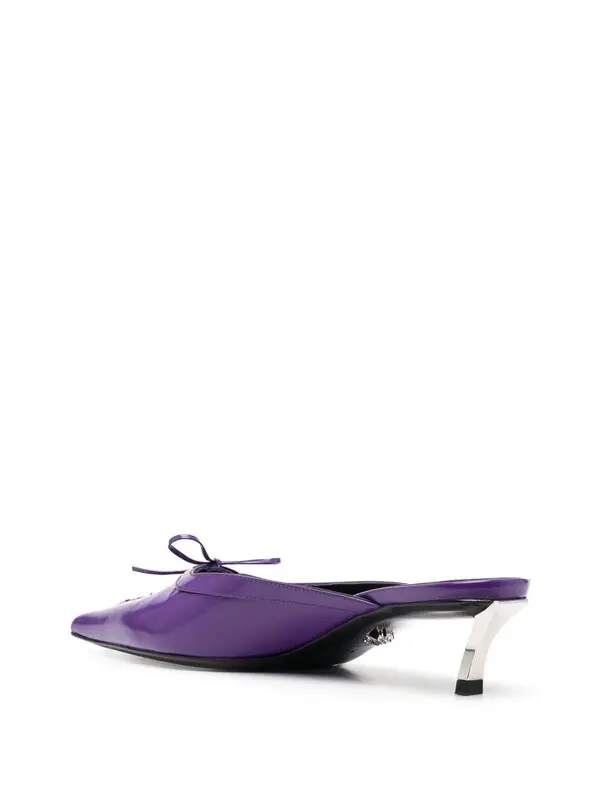 Versace Pin-point 50mm Mules - Purple