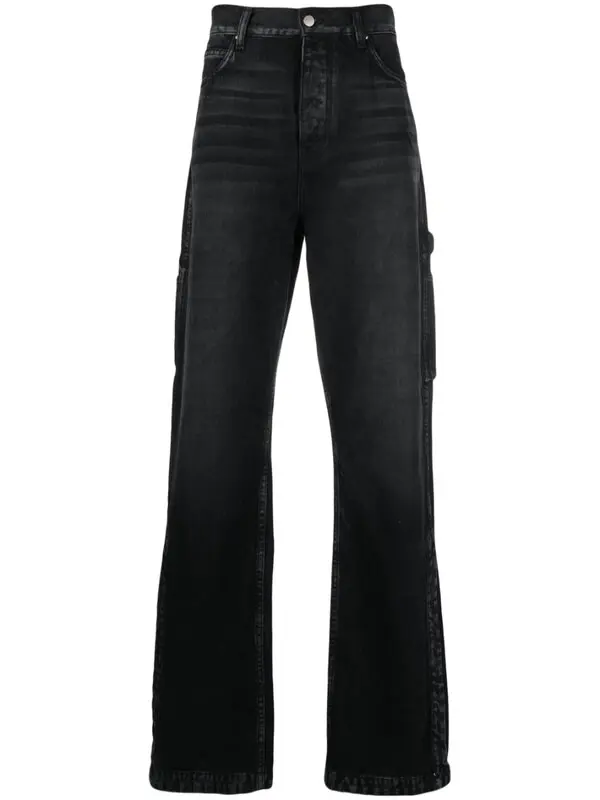 Amiri Stack Workman Straight-leg Jeans - Black