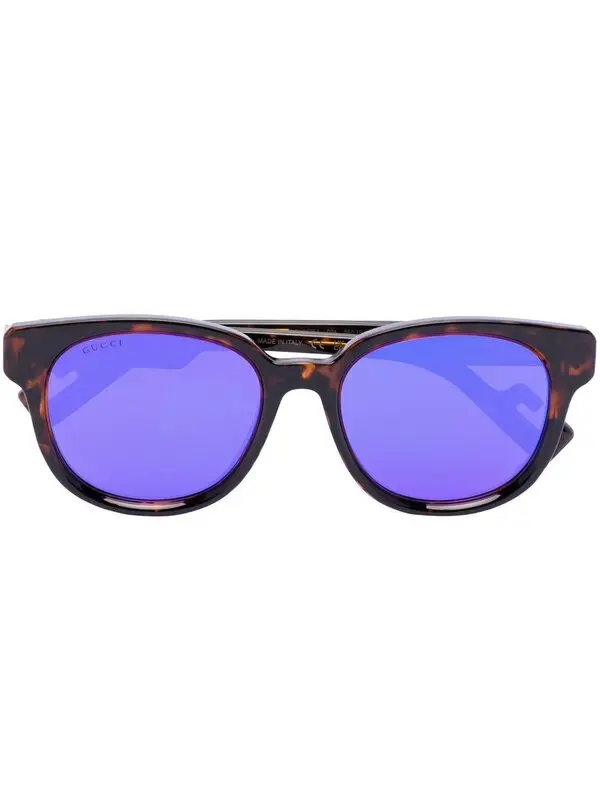 Gucci Mountain Injection Square-frame Sunglasses - Brown