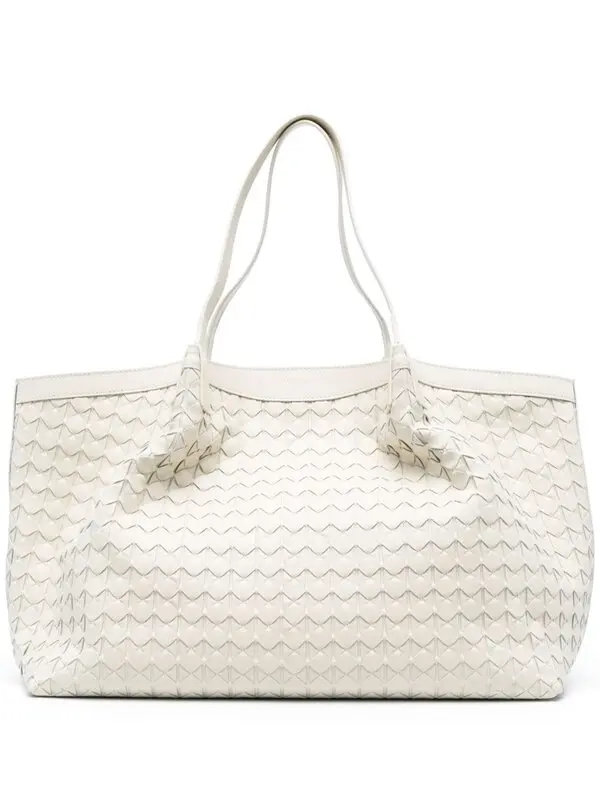 SERAPIAN Textured Leather Tote - Neutrals