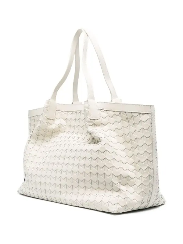 SERAPIAN Textured Leather Tote - Neutrals