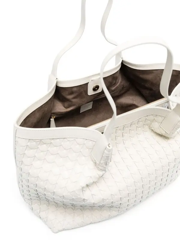 SERAPIAN Textured Leather Tote - Neutrals