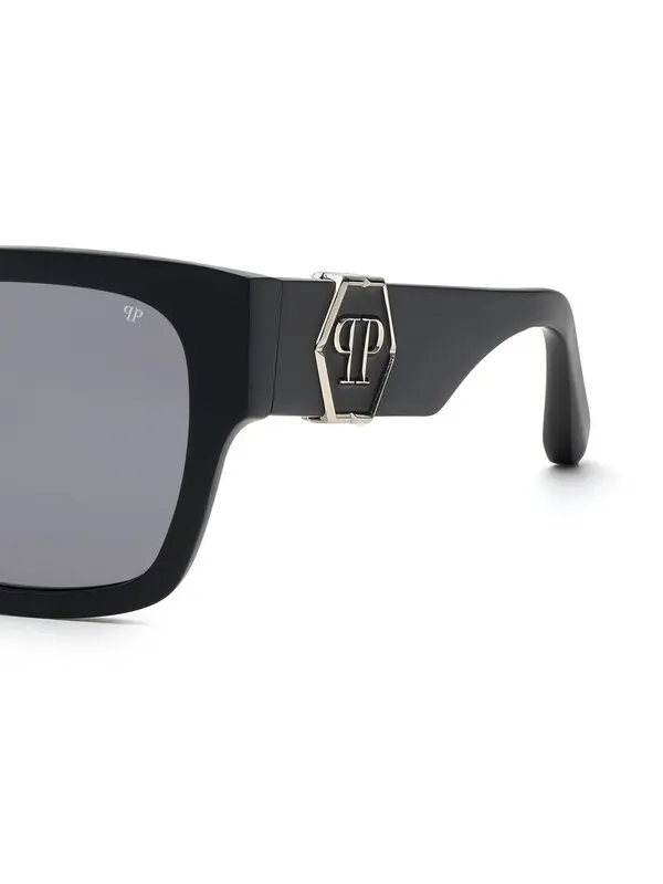 Philipp Plein Icon Hexagon Square-frame Sunglasses - Black