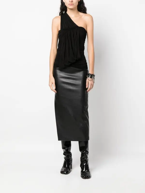 Rick Owens Edfu Ruched Draped Top