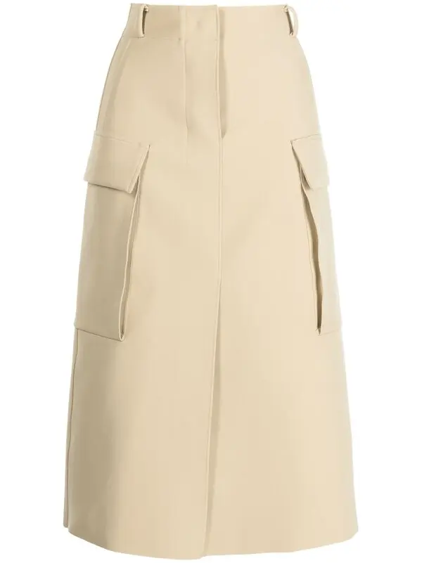 JNBY High-waist Midi Skirt - Brown