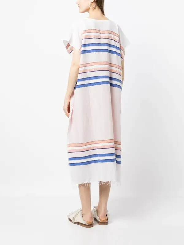 LEMLEM Horizontal-stripe Print Kaftan Dress