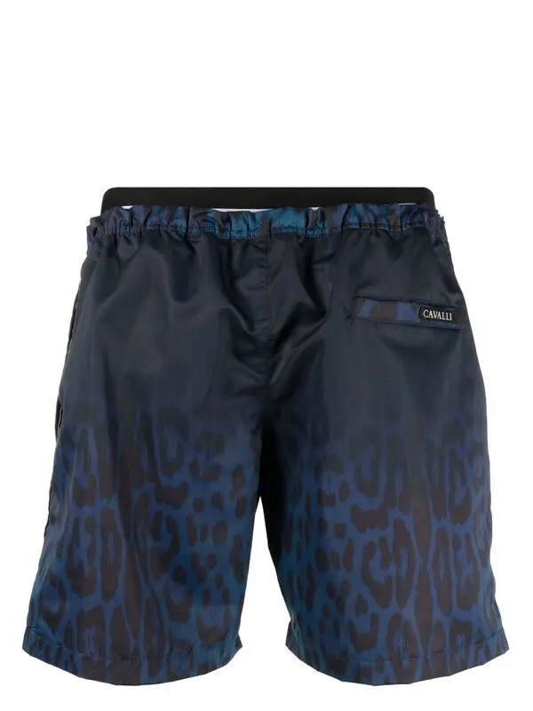 Roberto Cavalli Leopard Print Swim Shorts