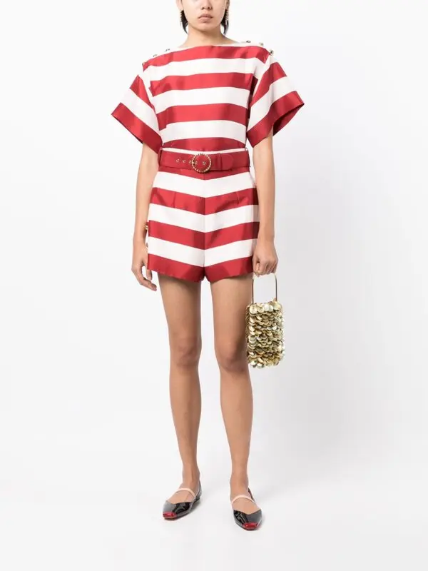 Zimmermann Striped Silk T-shirt