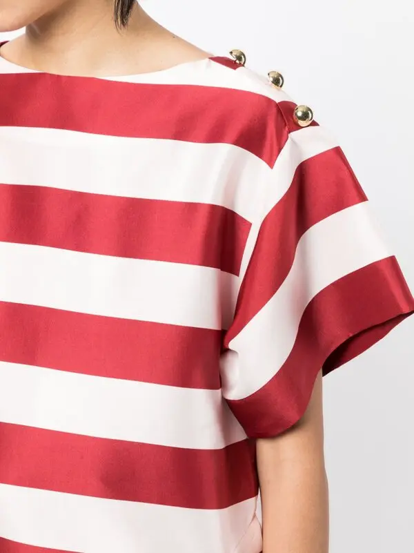 Zimmermann Striped Silk T-shirt