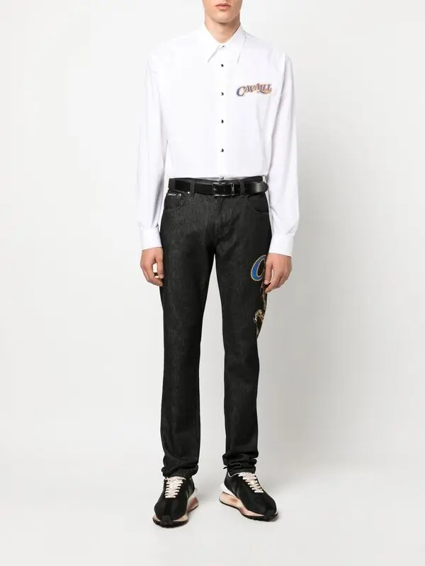 Roberto Cavalli Embroidered Logo Shirt