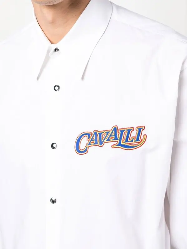 Roberto Cavalli Embroidered Logo Shirt