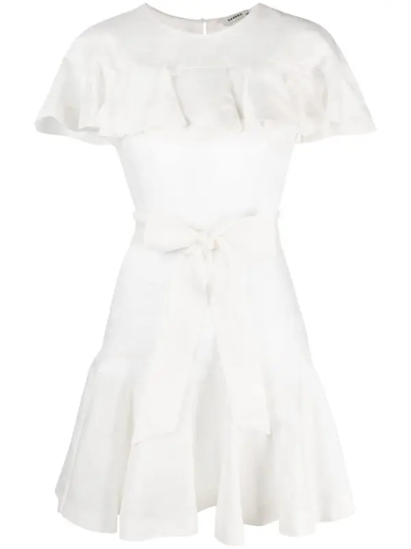 Sandro Frill-detail Pleated Mini Dress