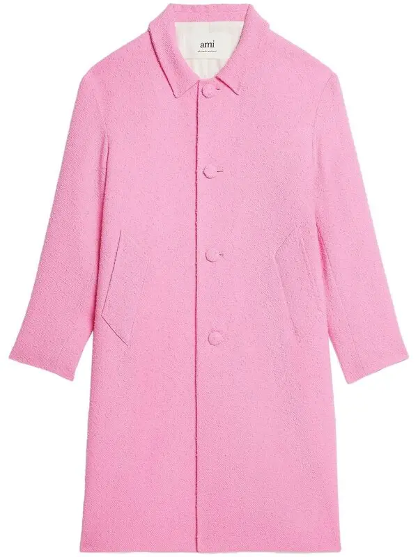 AMI Paris Tweed Single-breasted Coat