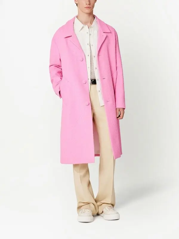 AMI Paris Tweed Single-breasted Coat