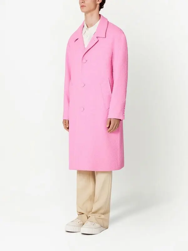 AMI Paris Tweed Single-breasted Coat
