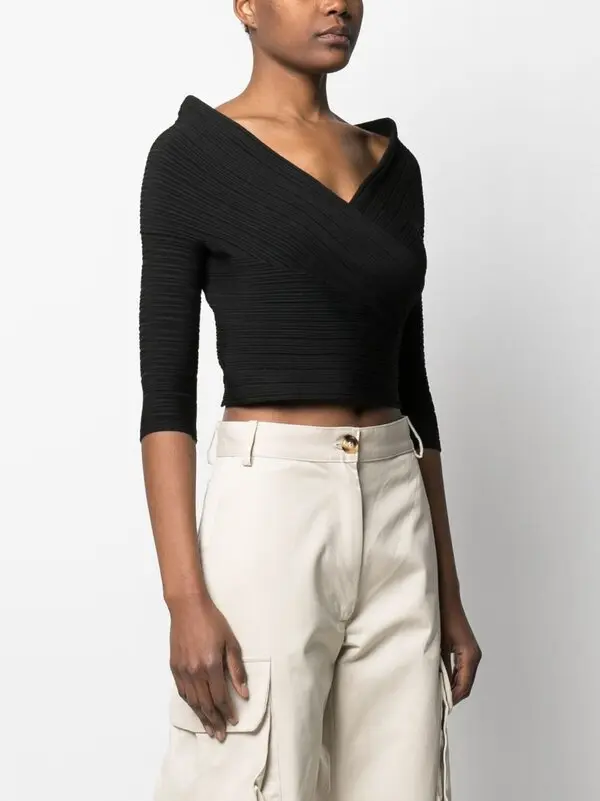Philosophy Di Lorenzo Serafini Knitted Cropped Top