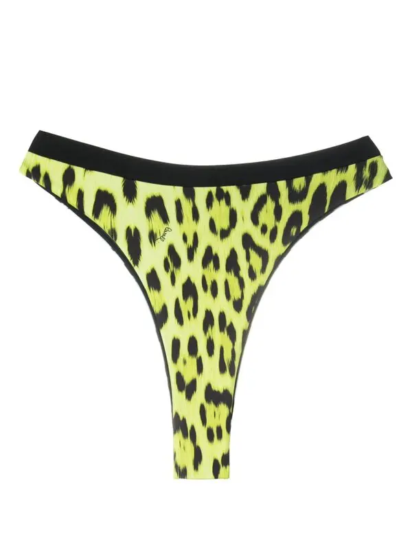 Roberto Cavalli Leopard-print Bikini Bottom - Green