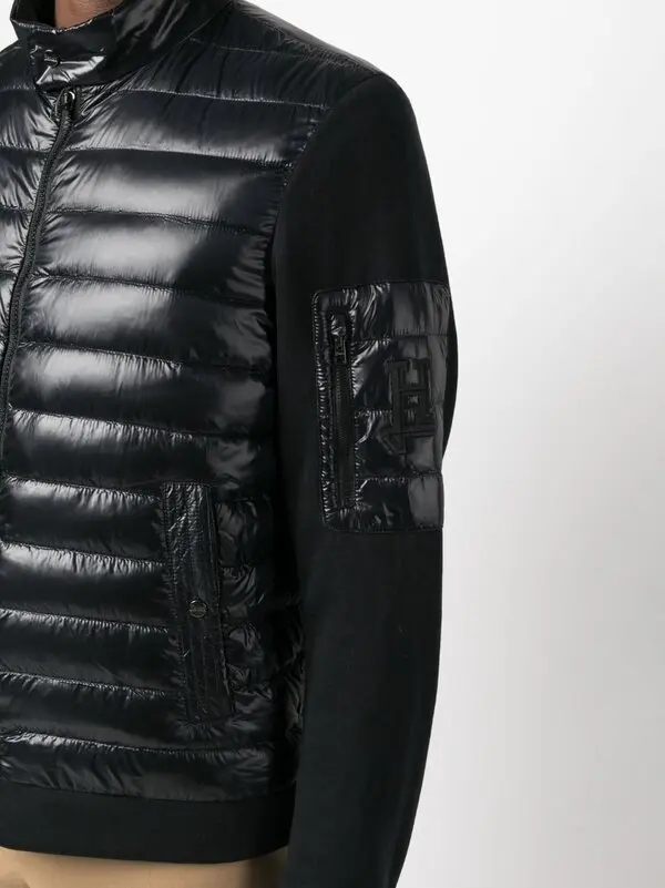 Herno Padded Panel Zip Jacket - Black