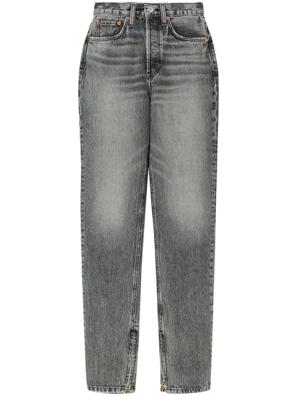 RE/DONE Super High Drainpipe Jeans - Grey