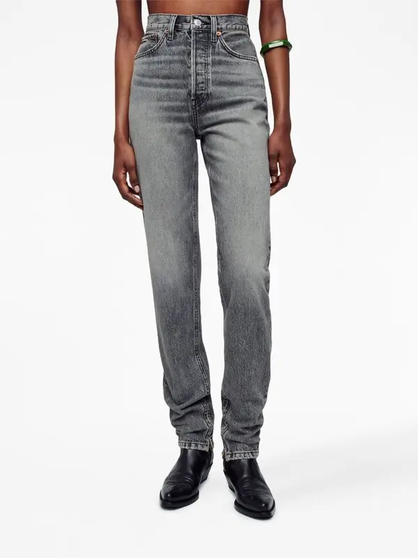 RE/DONE Super High Drainpipe Jeans - Grey