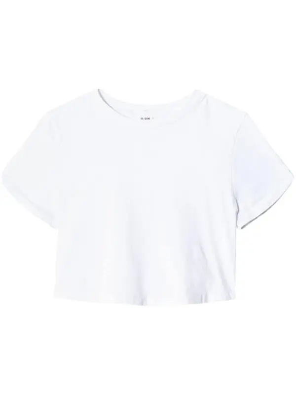 RE/DONE Short-sleeve Cropped T-shirt