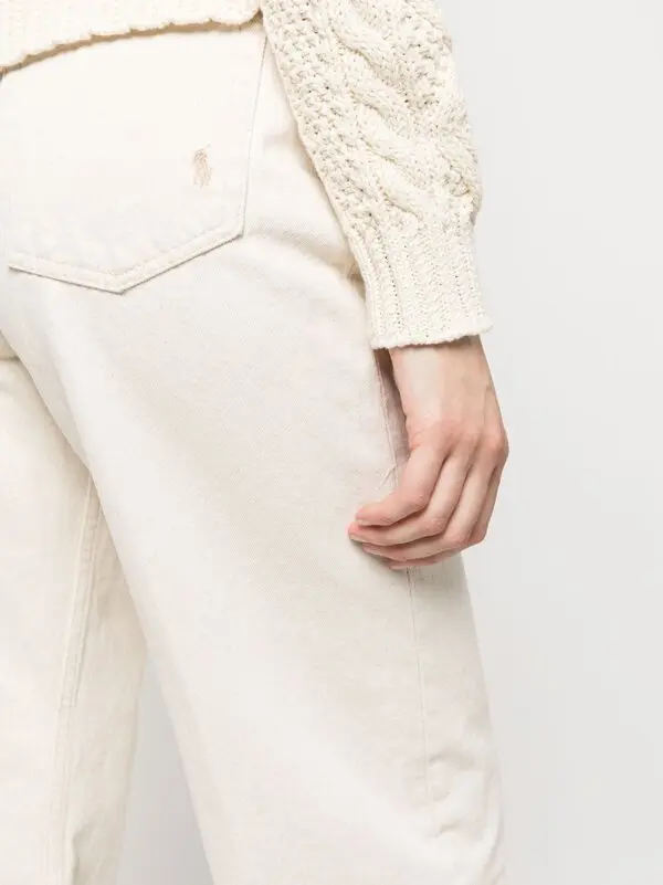 Polo Ralph Lauren Cropped Wide-leg Trousers - Neutrals