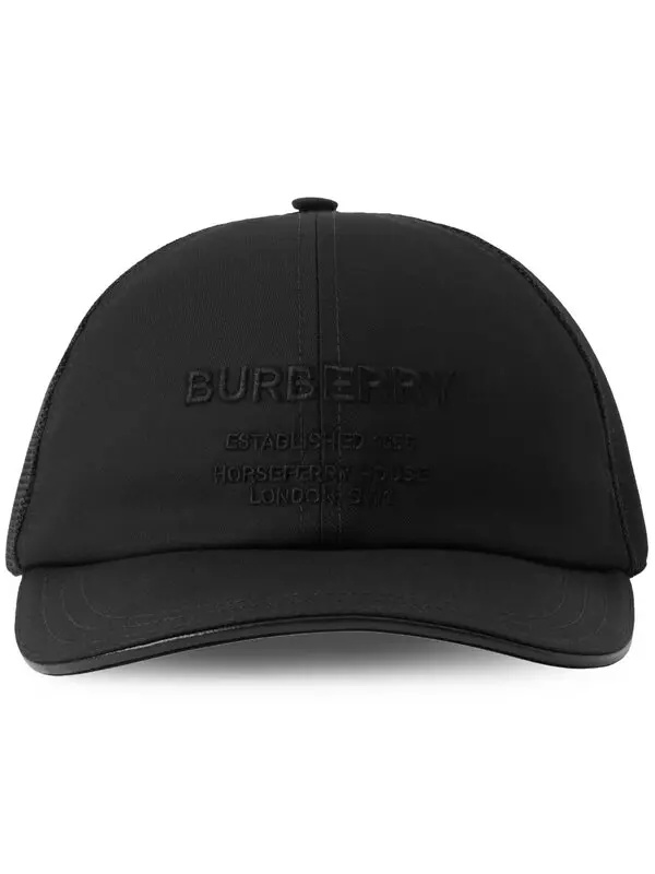 Burberry Embroidered Logo Baseball Cap - Black