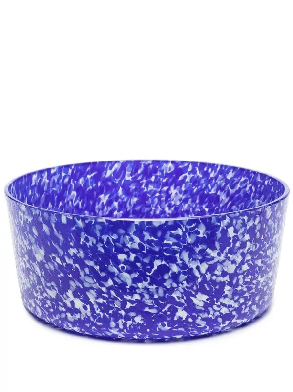 STORIES OF ITALY Soi Macchia Su Macchia Large Murano Bowl - Blue