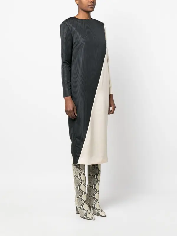 Roberto Cavalli Diagonal-stripe Satin-finish Midi Dress