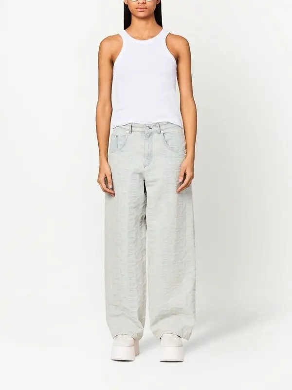 Marc Jacobs Monogram Wide-leg Jeans