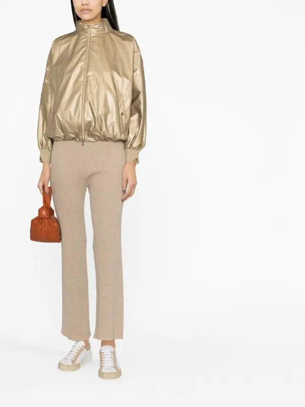 Herno Metallic Bomber Jacket - Gold
