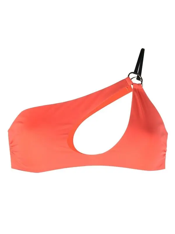 Roberto Cavalli Cut-out One-shoulder Bikini Top - Orange